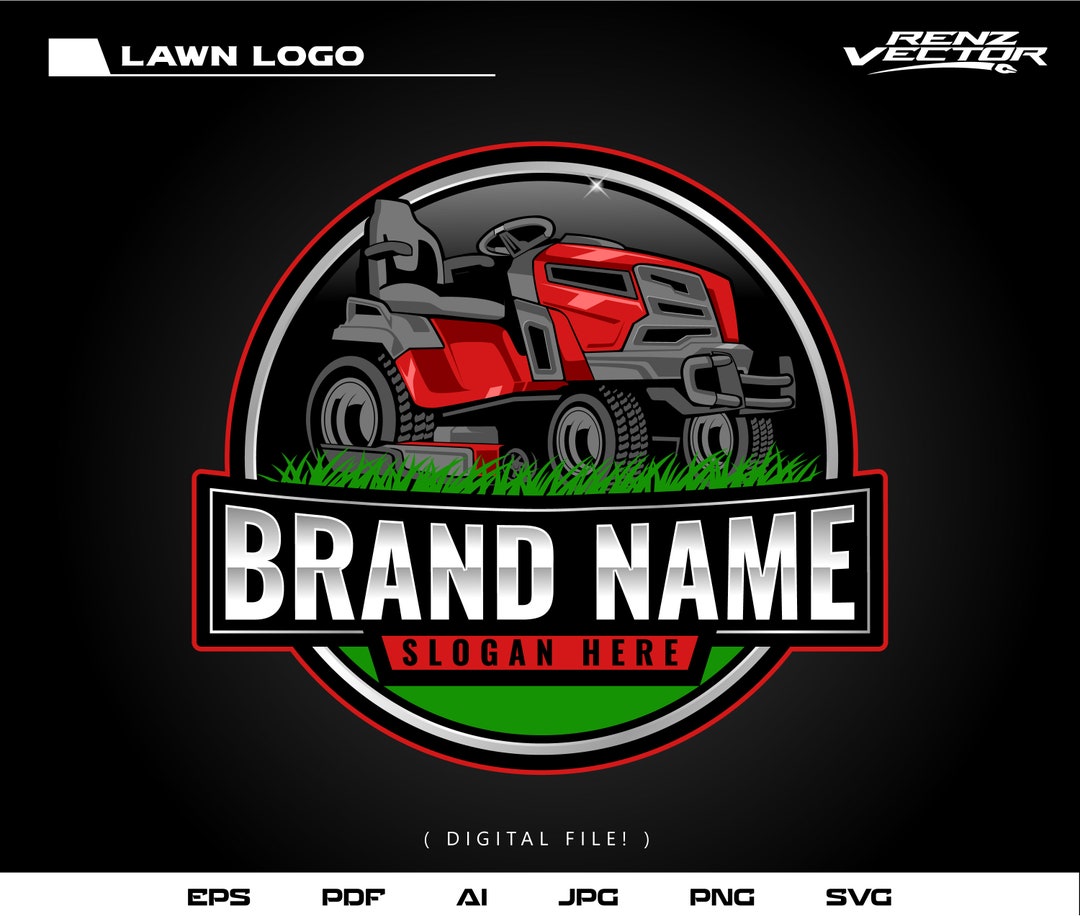 Mowing Logo, Lawn Mower Logo, Tractor, Machinery, Mow, Gardening, Mover ...