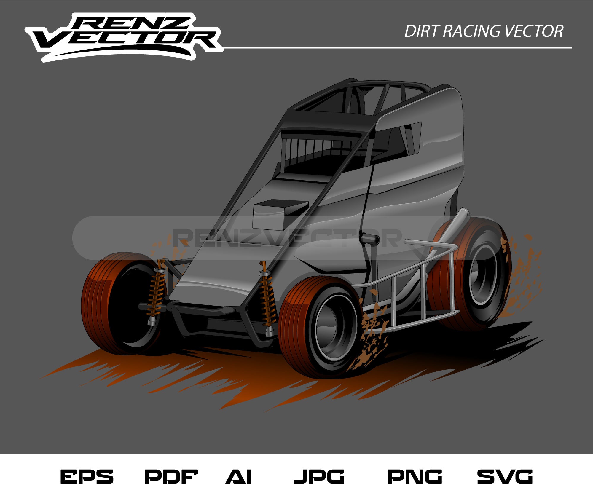 Dirt Track Svg, Dirt Racing Svg, Dirt Car Svg, Winged Car Svg - Etsy
