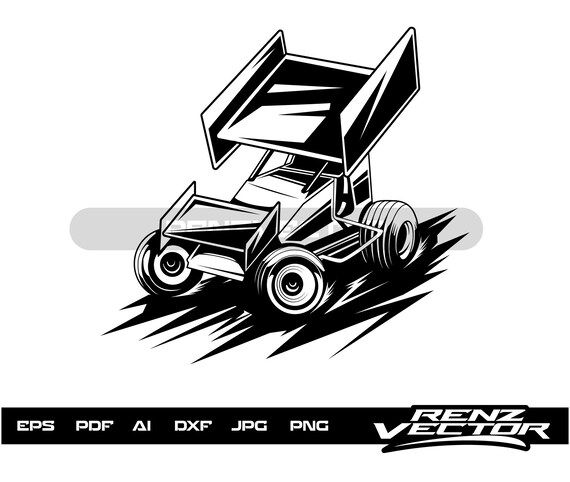 Dirt Track Svg Dirt Racing Svg Dirt Car Svg Winged Car Svg | Etsy