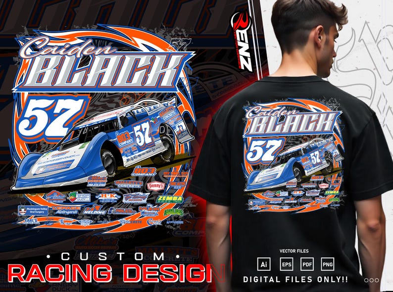Custom Racing Shirt Design: Dirt Car, Drag Car, Truck (digital File) - Etsy