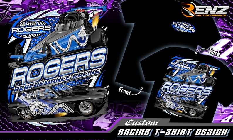 Custom Racing T-shirt Design: Personalized Motorsport Apparel (digital ...