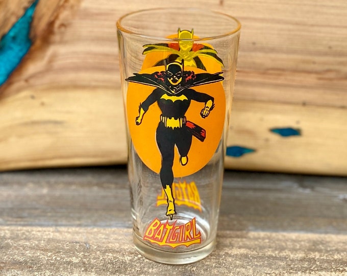 Vintage 1976 Collector Series Orange and Black Pepsi Batgirl Glass - DC ...