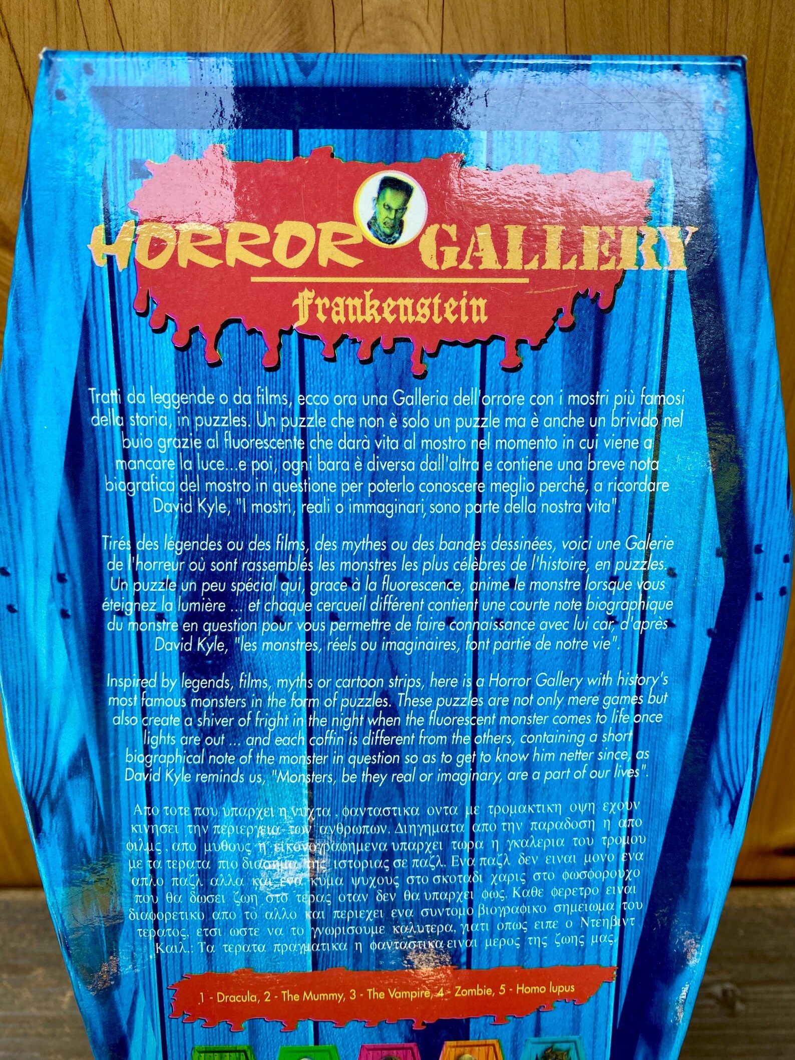 1992 Horror Gallery Frankenstein Fluorescent Jigsaw Puzzle by Design ...