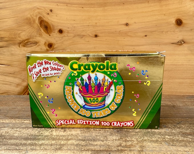 Vintage 2002 Crayola Crayons Special Edition Gold Box - Contains 100 ...