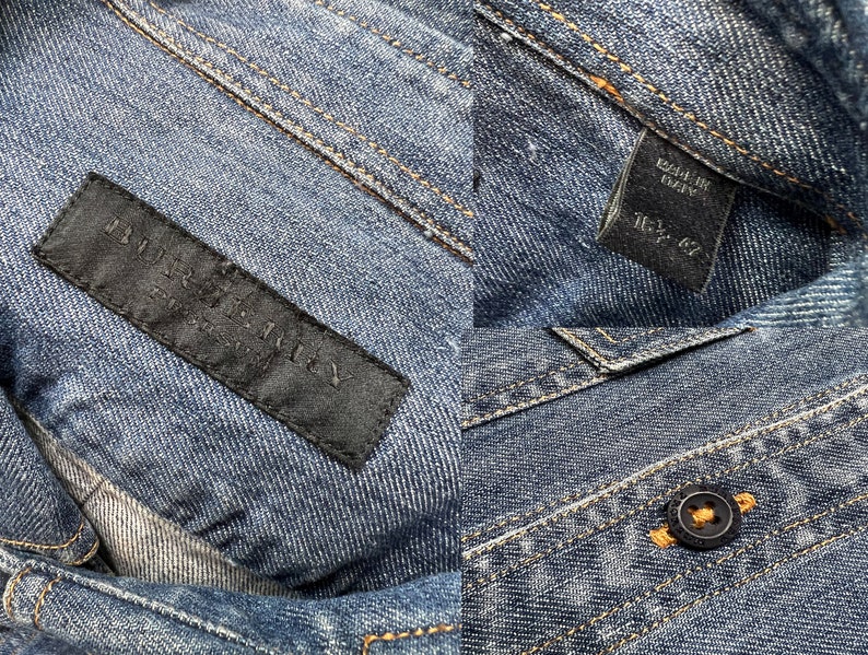 Burberry Prorsum FW10 Blue Indigo Button Down Denim Shirt Double ...