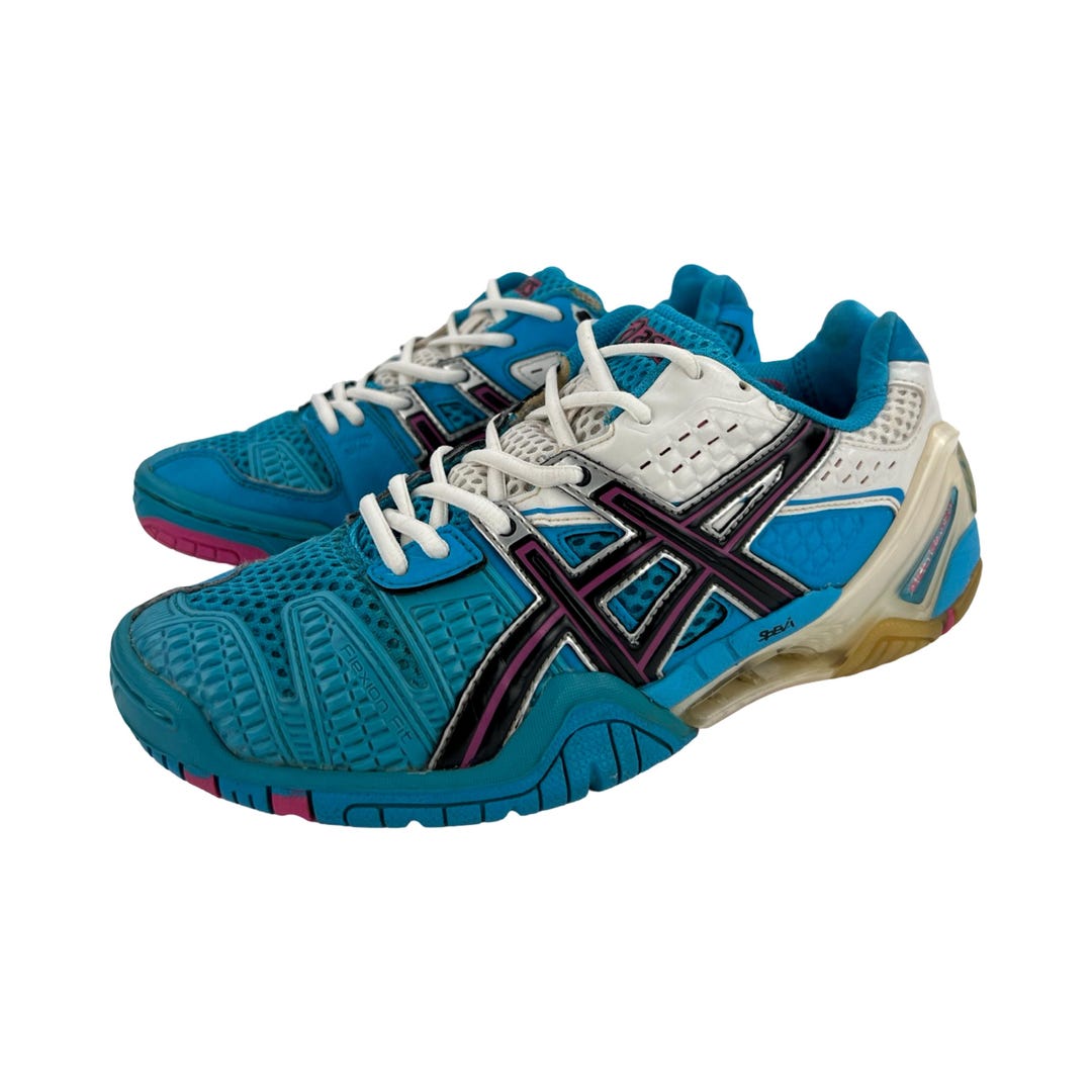 Y2K Asics Gel-blast 5 Tennis Leather Multicolor Sneakers Size 40 - Etsy