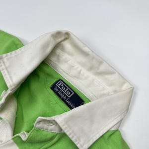 Vintage Polo Ralph Lauren Striped Rugby Shirt Chief Keef Green White ...