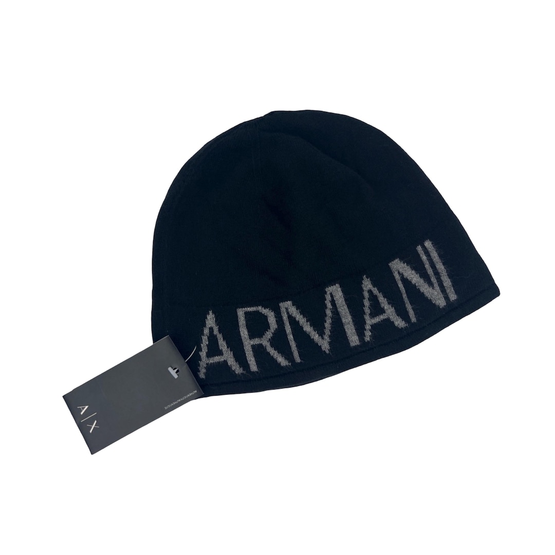 Armani Exchange Spell Logo Wool Hat New Beanie - Etsy