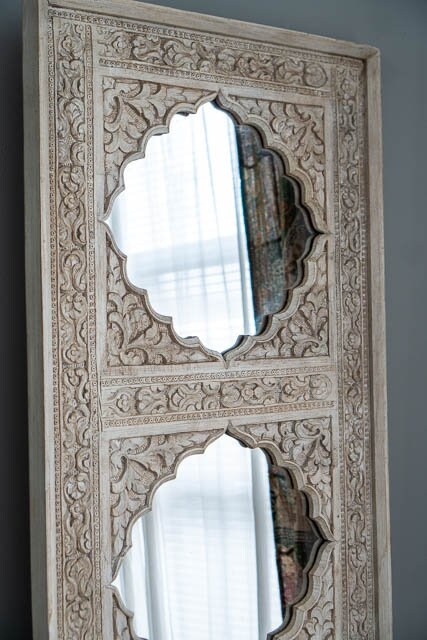 Wooden Carved Whitewash Hand Carved Decor Mirror - Etsy