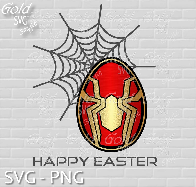 Spiderman Happy Easter SVG PNG - Etsy