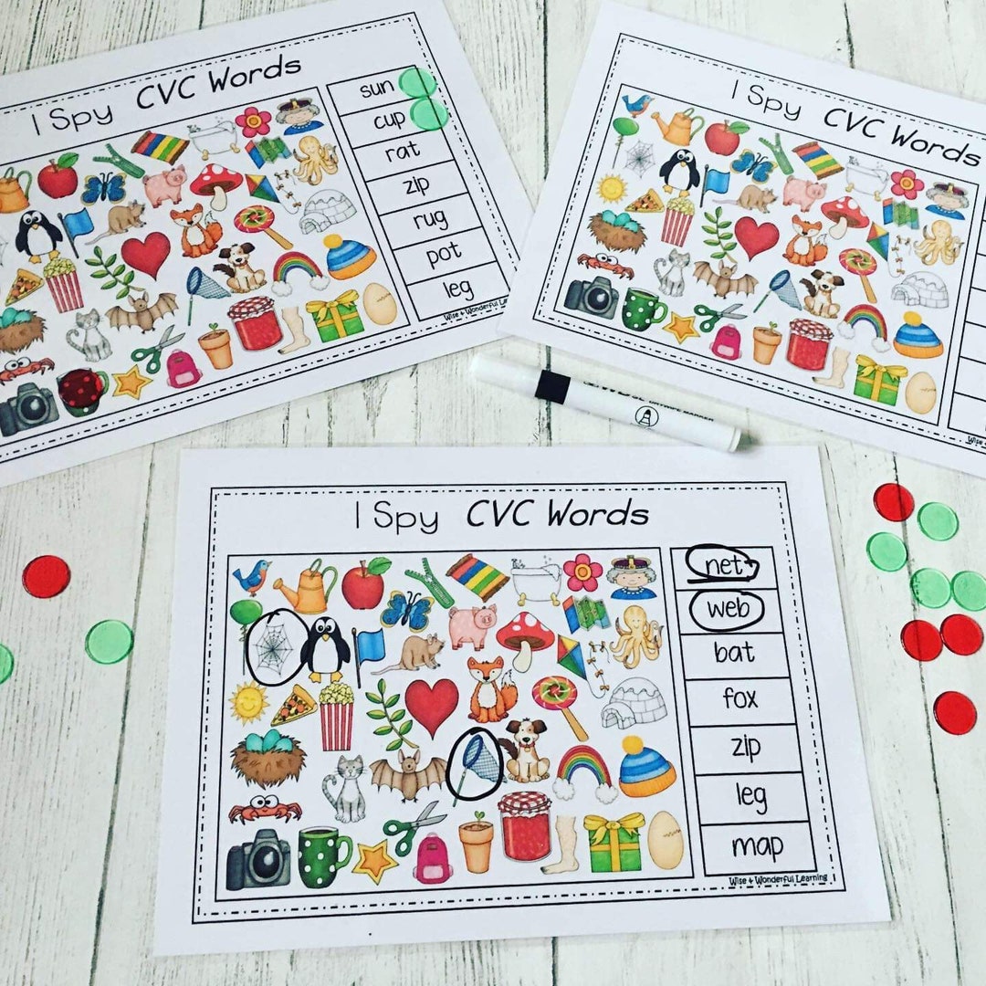 I Spy CVC Words - Etsy UK