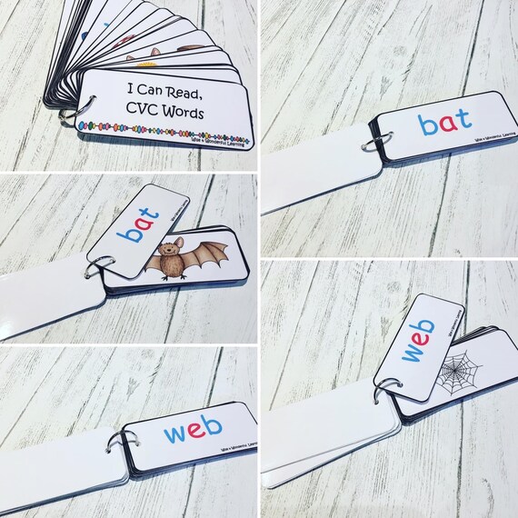 I Can Read CVC Words-read and Check Book - Etsy