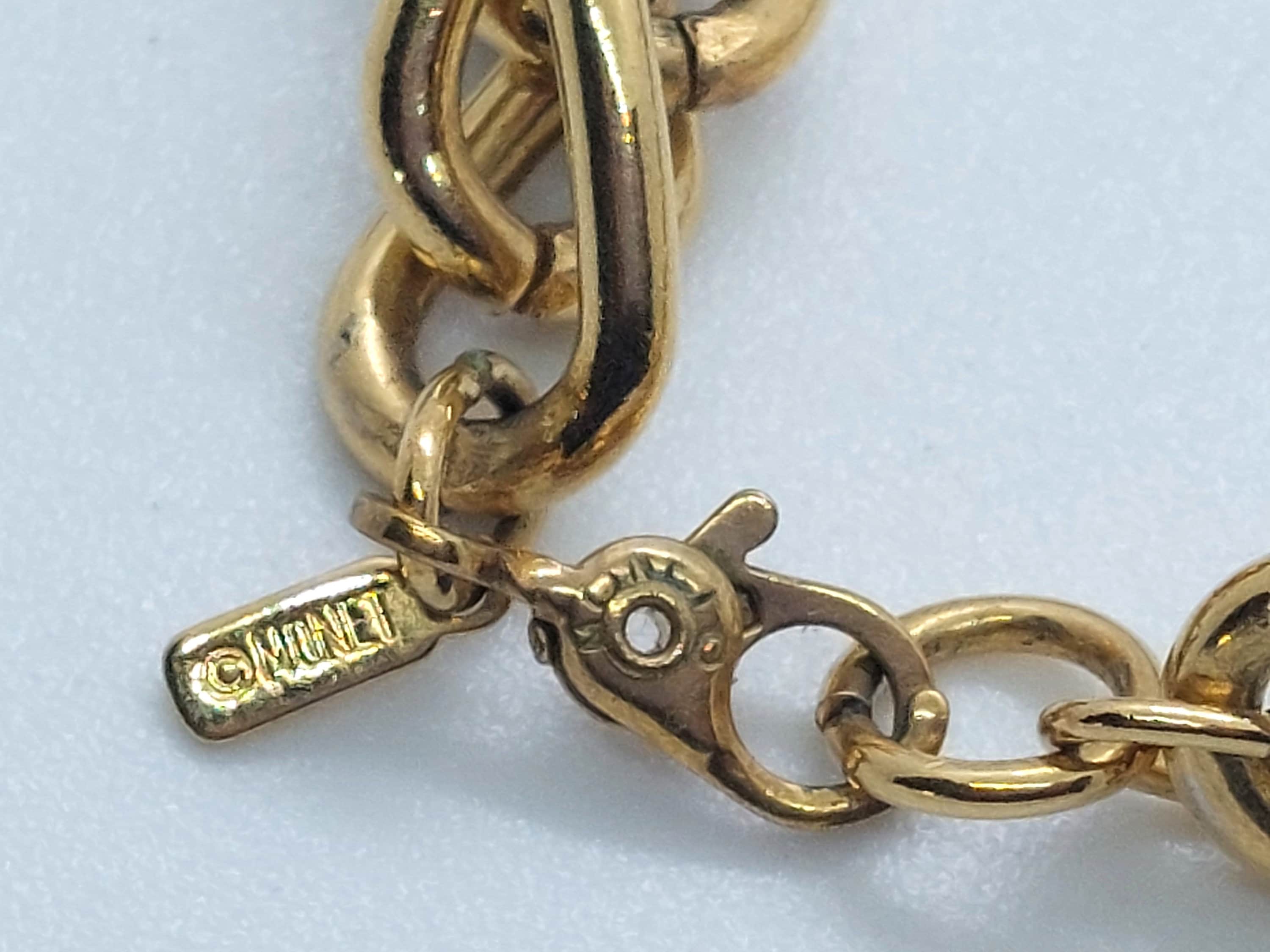 Vintage MONET Necklace With Heavy Gold Tone Rope Chain, Statement Monet ...
