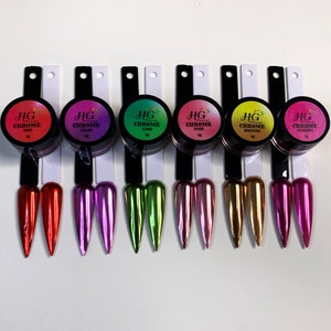 PINK, Mirror Chrome Powder - Etsy