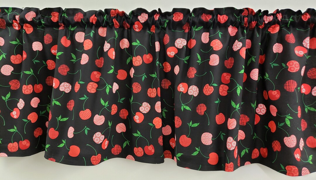 Cherries Valances set of 2 K3 - Etsy