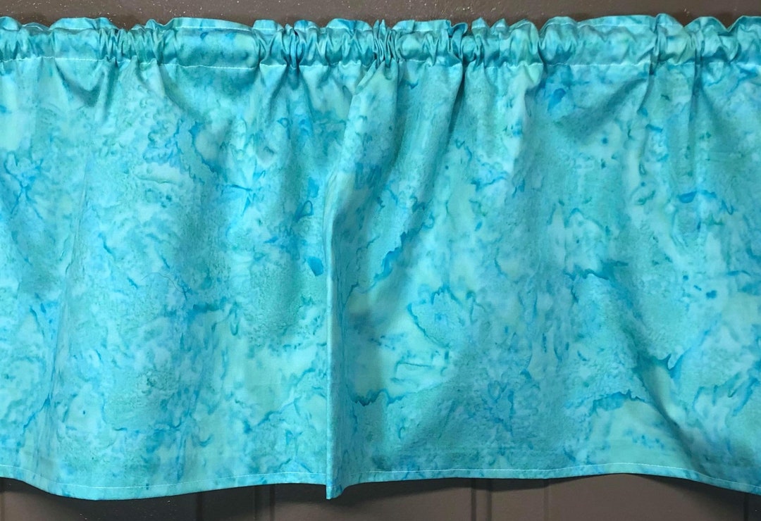 Aqua Tie Dye Valances (set of 2)K4 - Etsy