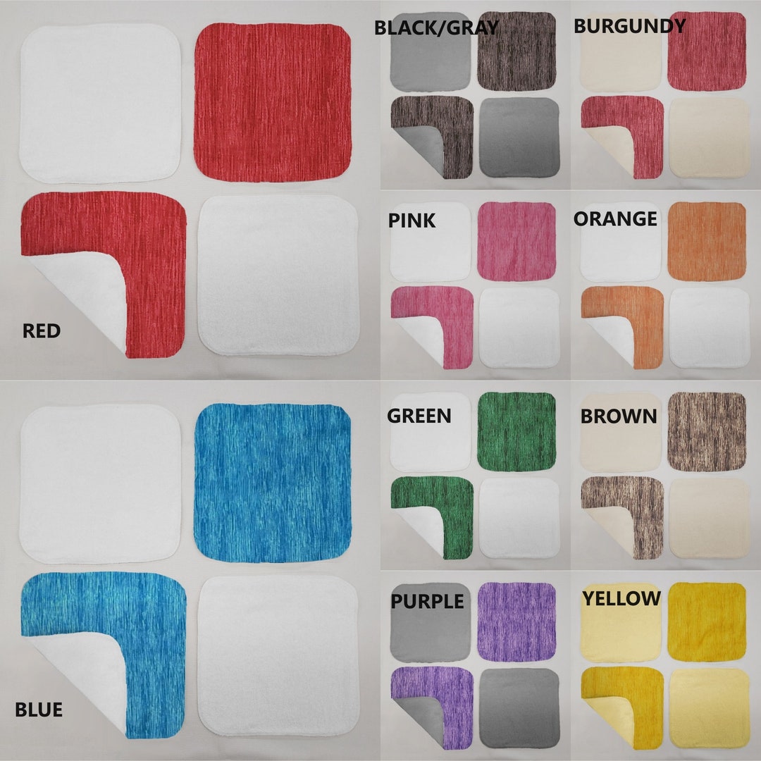 Color Wave on Terrycloth Washcloths (10 Colors Available) (set of 4) - Etsy