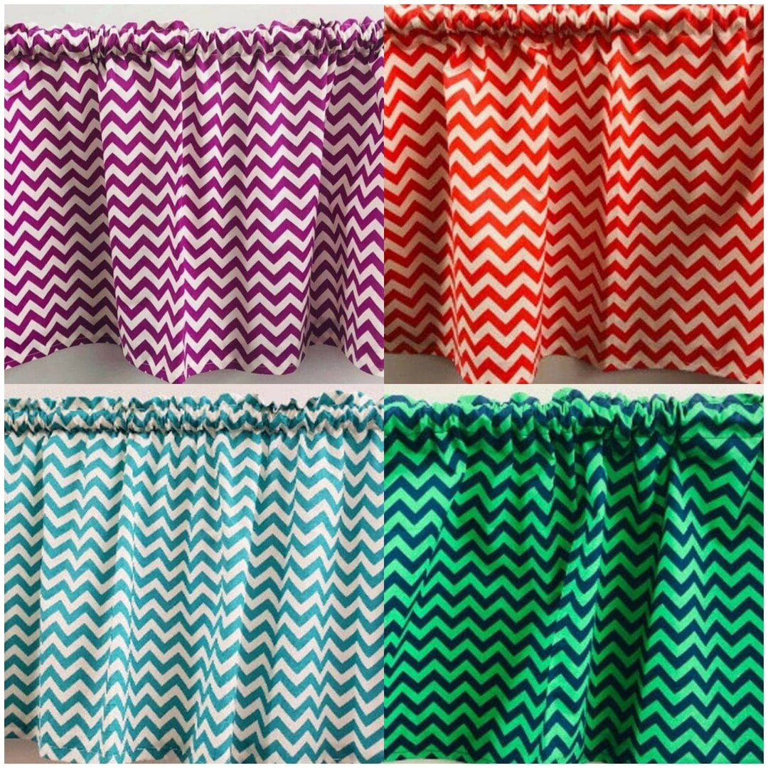 Chevron Valances (set of 2) K4 - Etsy