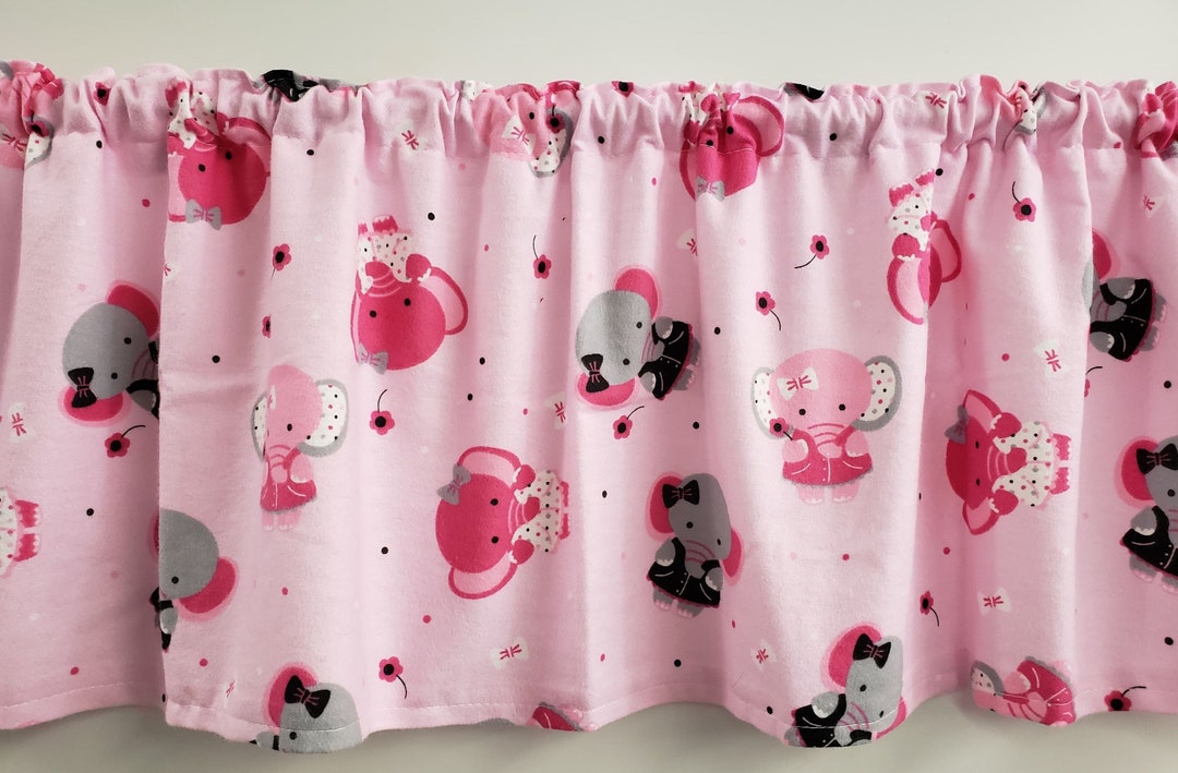 Pink Elephant Valance K4 - Etsy