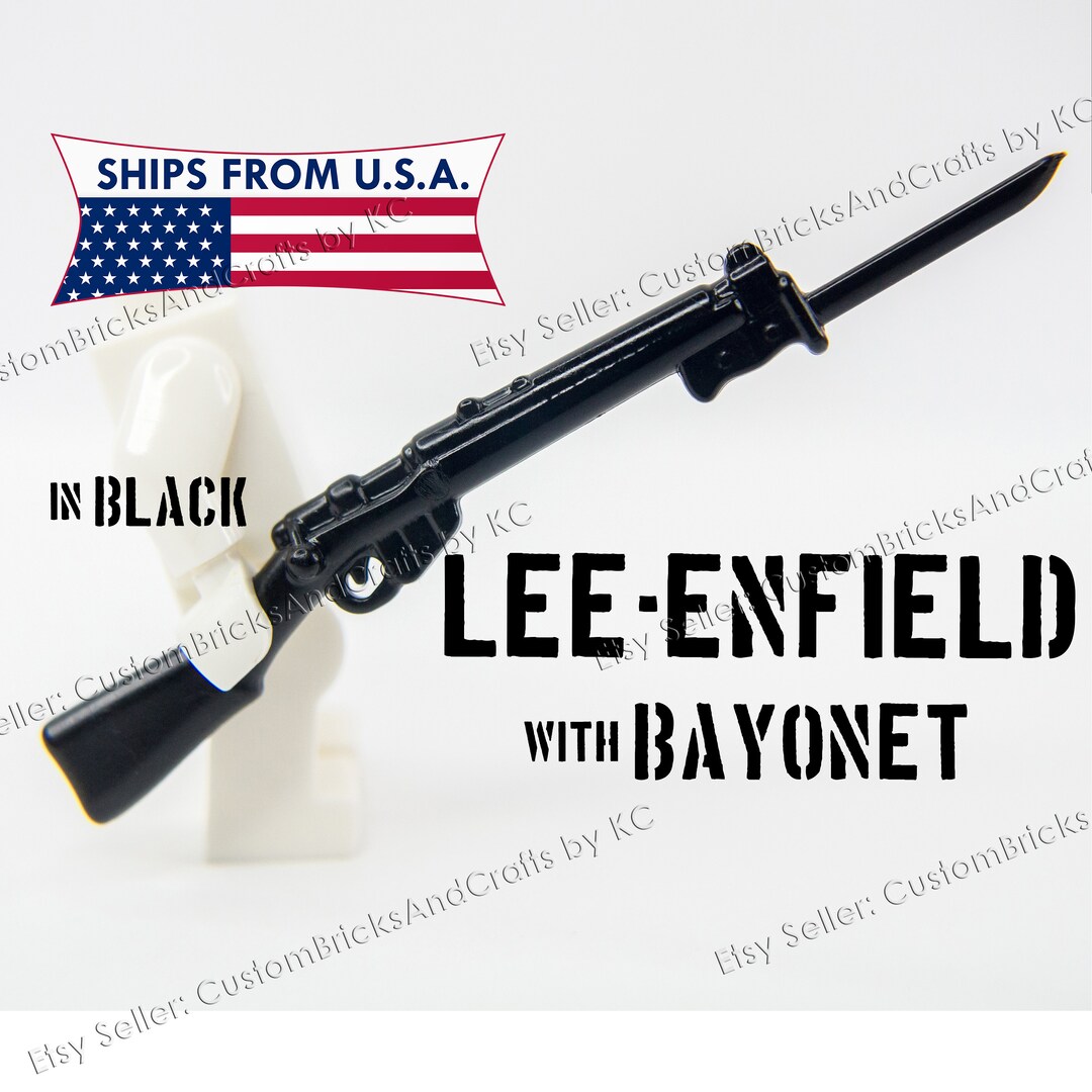 WW2 Lee Enfield Rifle W/ Bayonet CUSTOM TOY Brick Weapons for Minifigs ...