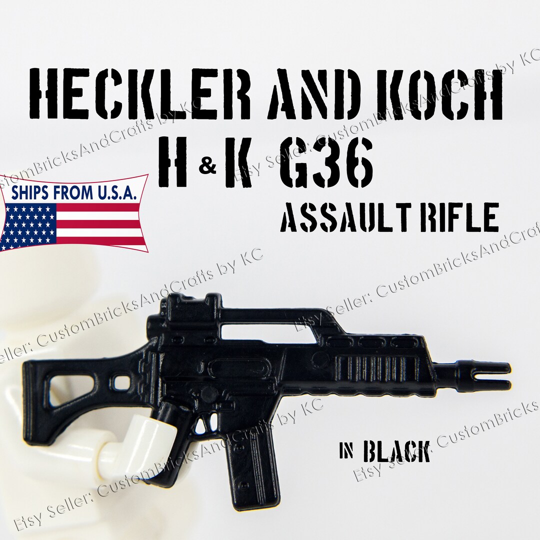 H&K G36 Detailed Assault Rifle Heckler and Koch CUSTOM TOY Brick for ...