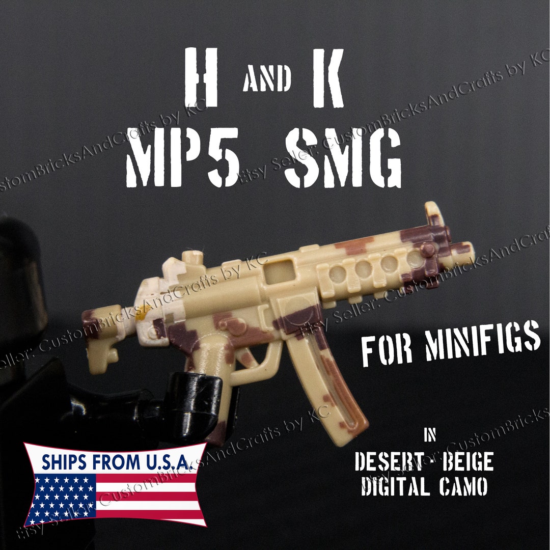 H&K MP5 SMG for Minifigs CUSTOM TOY Brick Desert Beige Digi Camo - Etsy