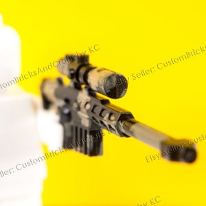 Barrett 50 Caliber Sniper for Minifigs CUSTOM TOY Brick beige Taupe ...