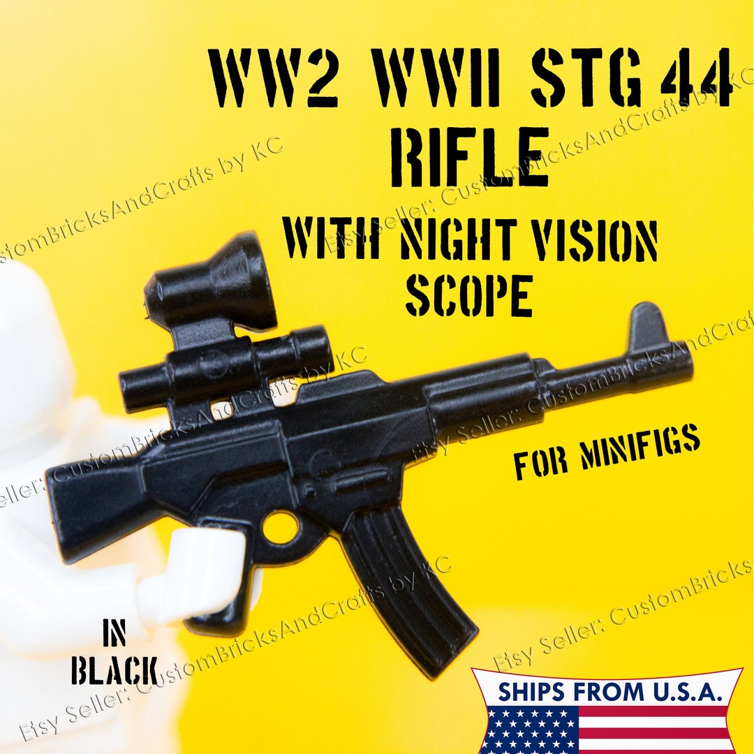 WW2 WWII STG 44 Rifle W/ Night Vision Scope for Minifigs Custom TOY ...