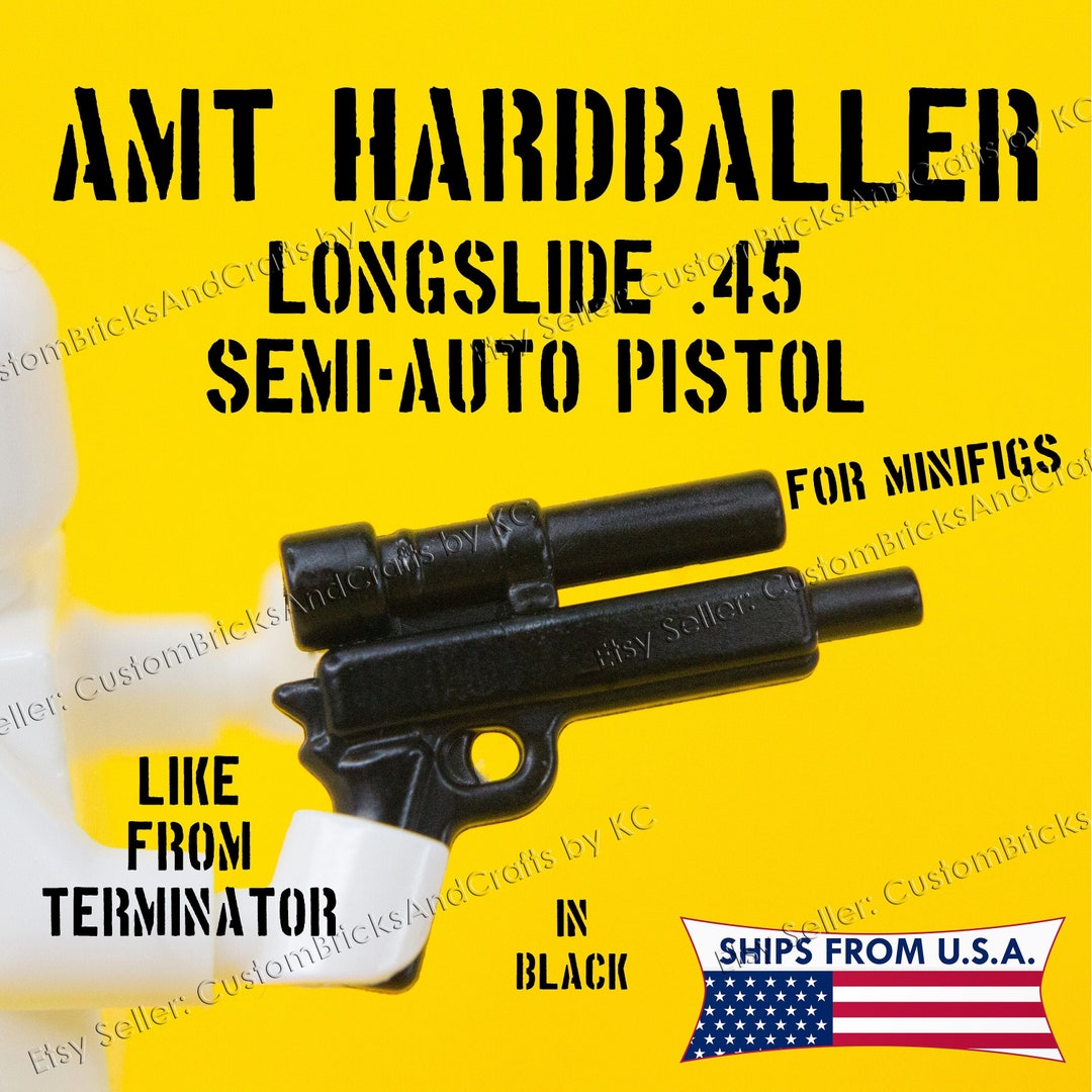 AMT Hardballer .45 Pistol for Minifigs terminator CUSTOM TOY Brick ...