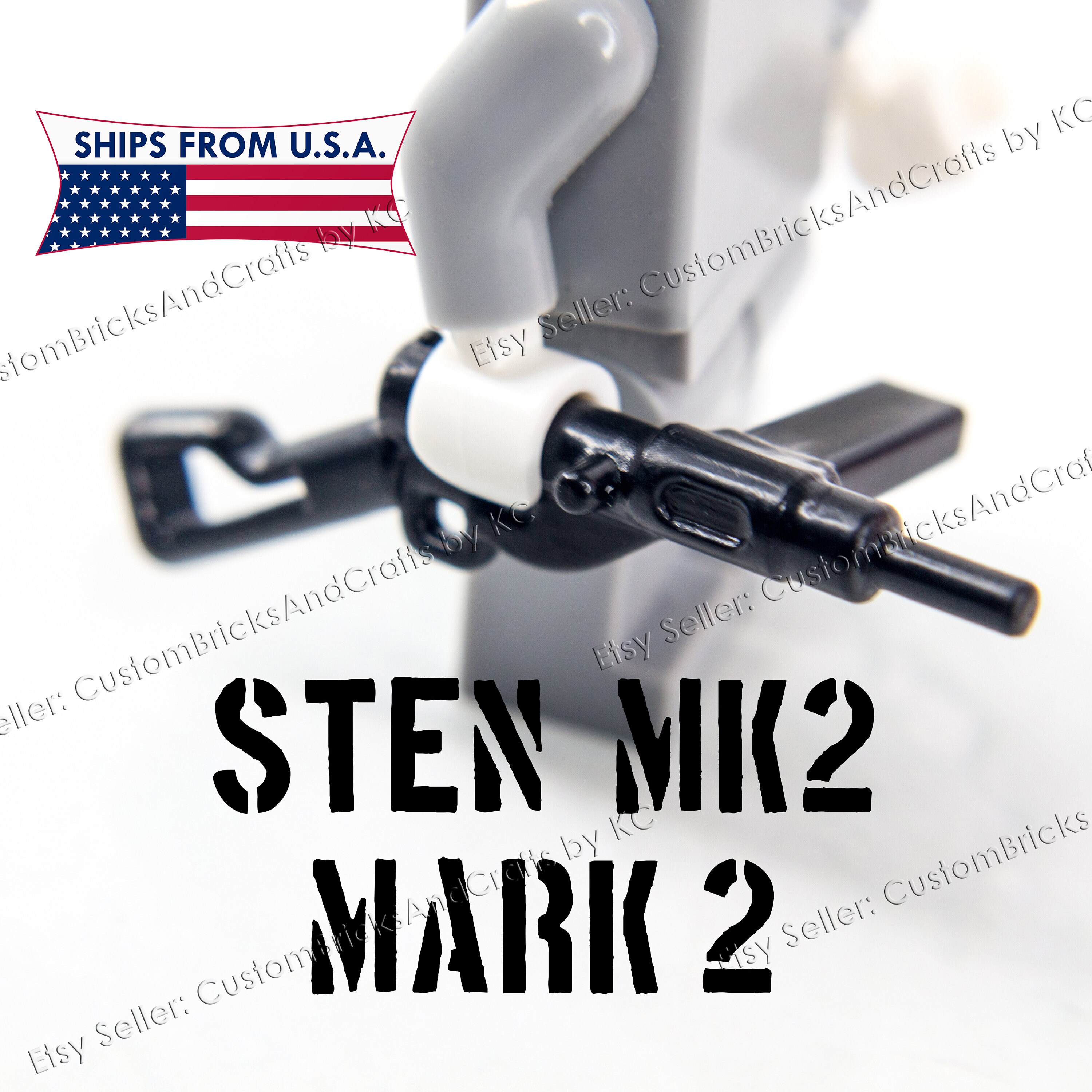 WW2 British STEN MK2 Submachine Gun SMG MKII W/ Skeleton Stock Custom ...