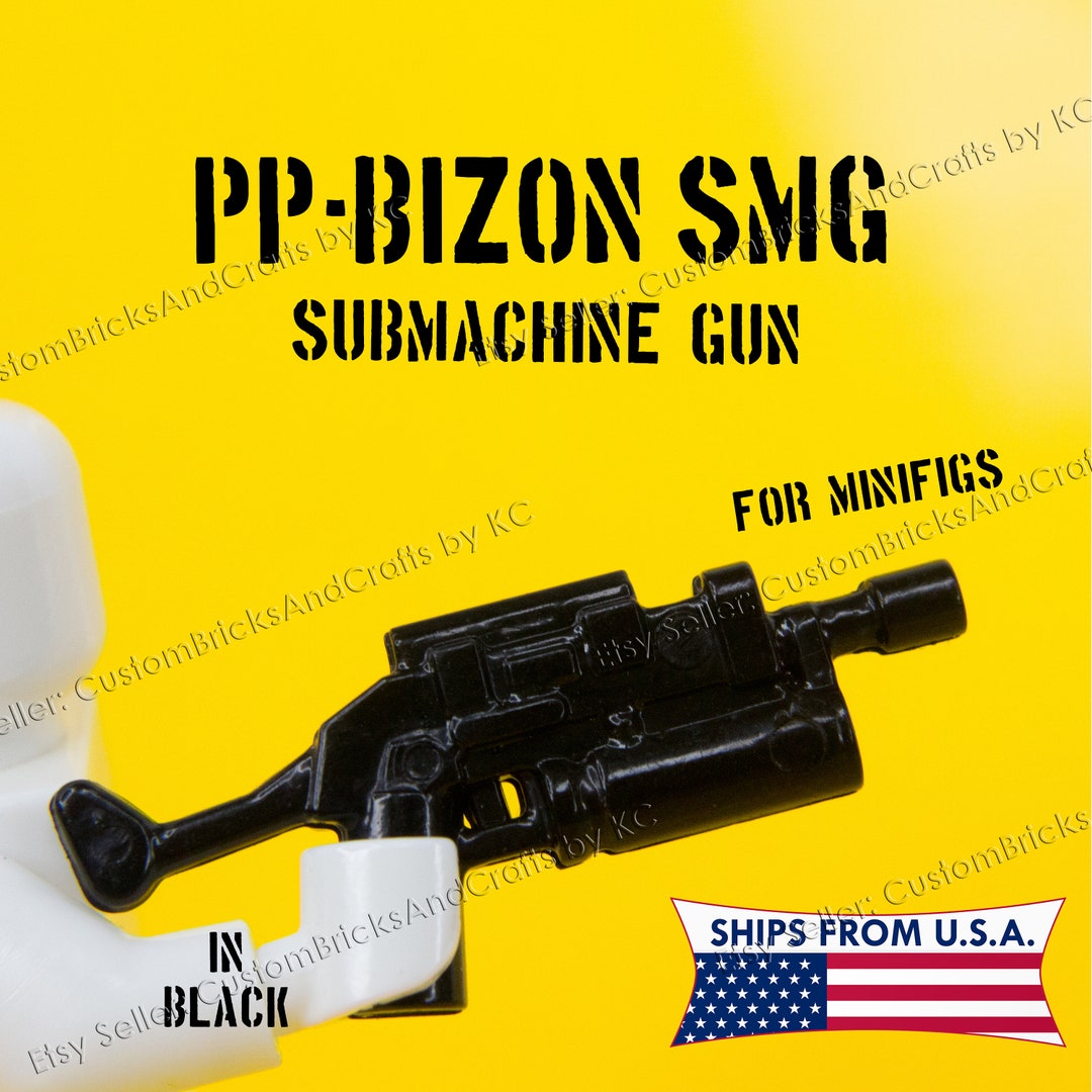 Pp-bizon Submachine SMG for Minifigs Custom TOY Brick Black - Etsy