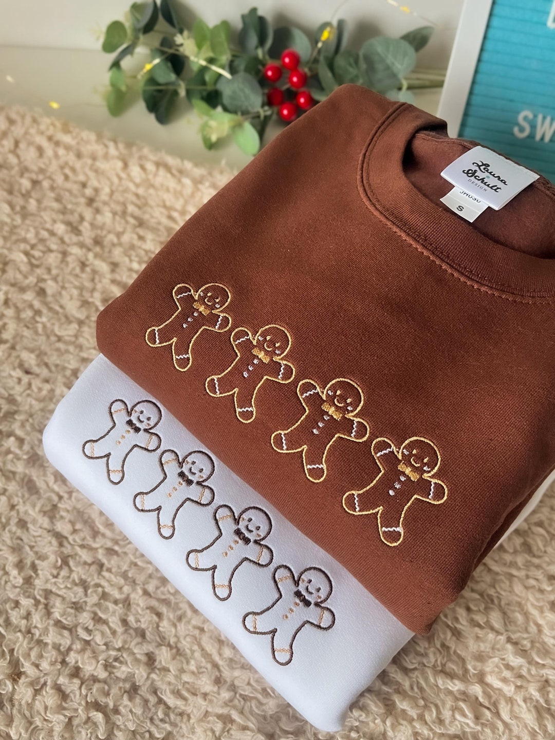 Gingerbread Man Sweatshirt, Cosy Christmas Jumper, Nostalgic ...