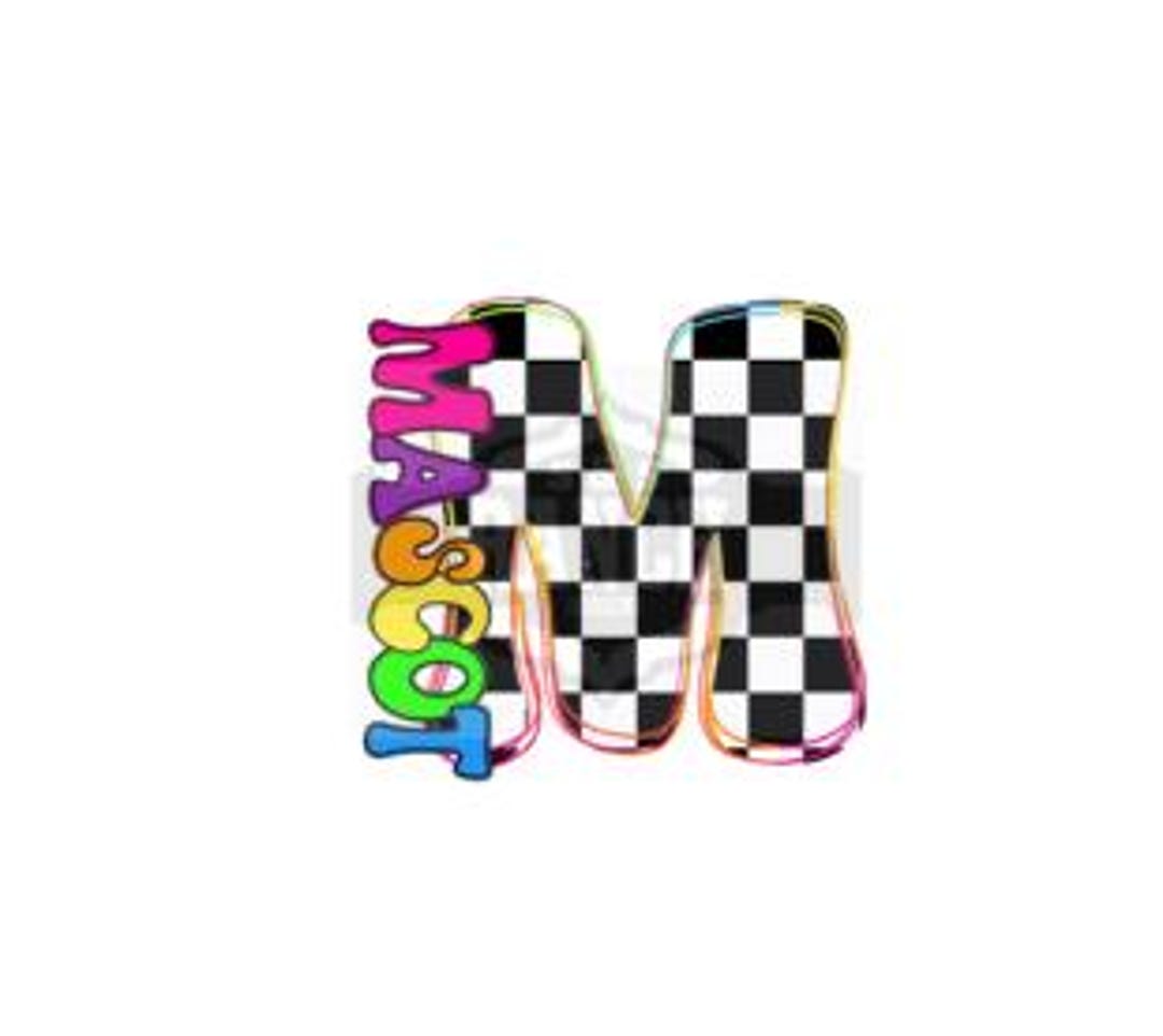 Custom Mascot Checkerboard Letter Design: Team Spirit Digital File (PNG ...