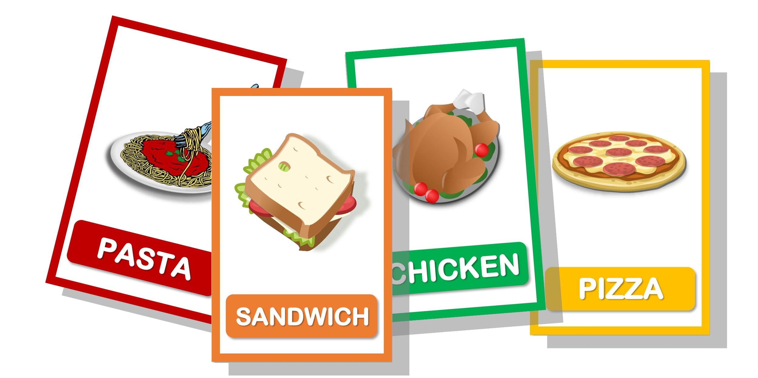 Food & Drink Flash Cards Printable - Etsy