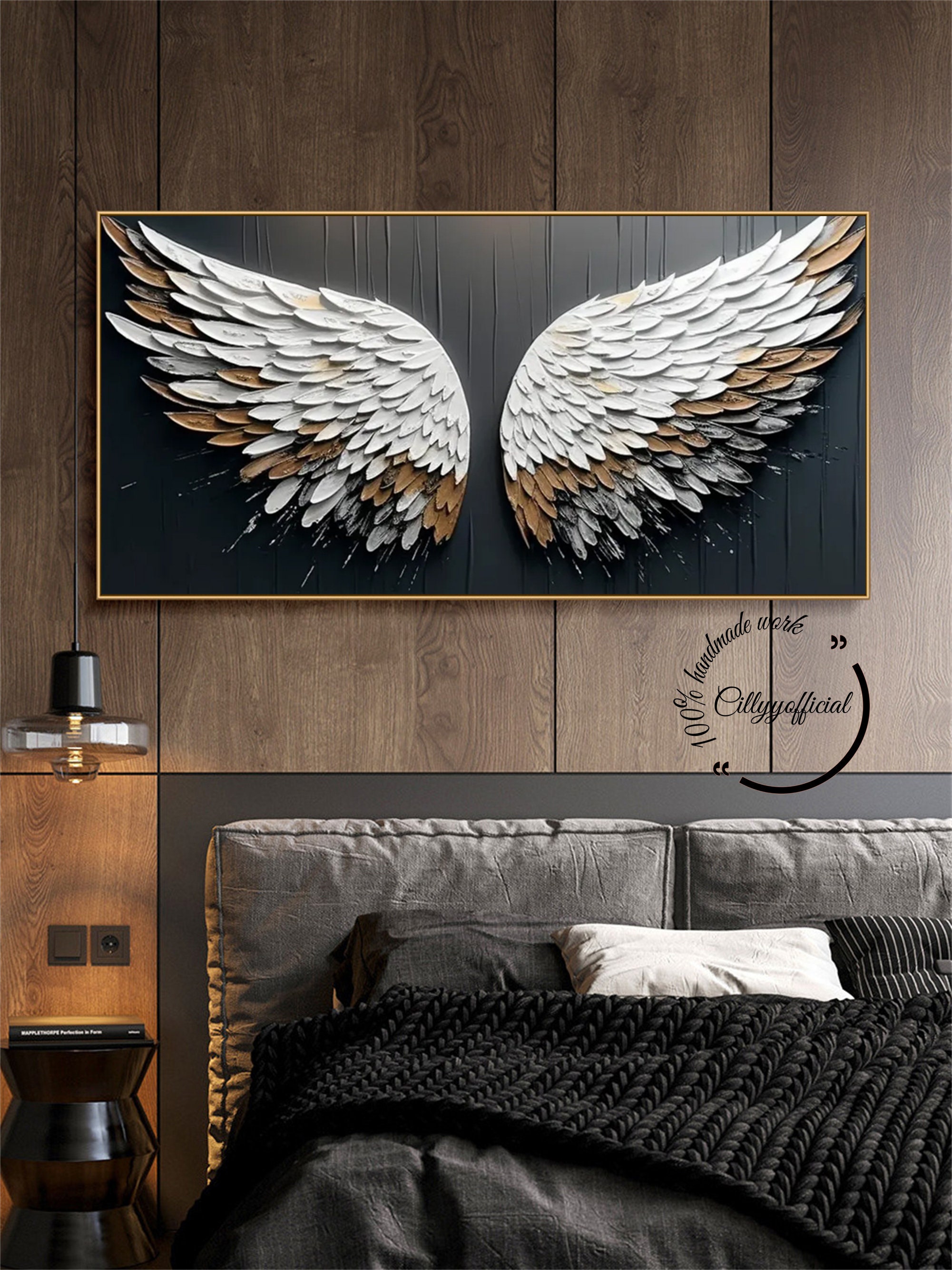 Large Original Wing Oil Painting on Canvaswing Angel Canvas - Etsy