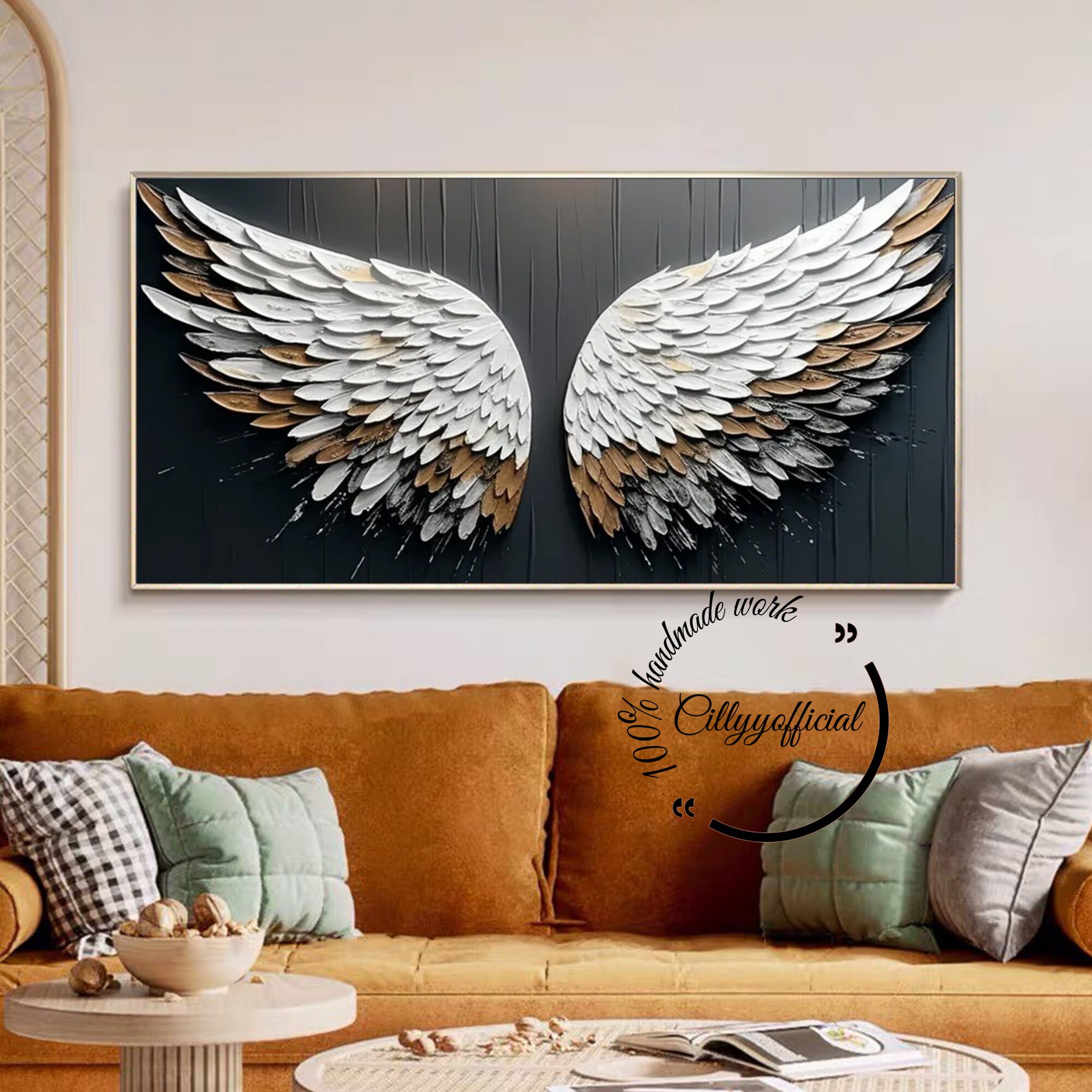 Large Original Wing Oil Painting on Canvaswing Angel Canvas - Etsy
