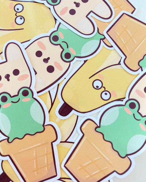 Twin Pack Cute Food Sticker Pack Art Illustration Die Cut - Etsy