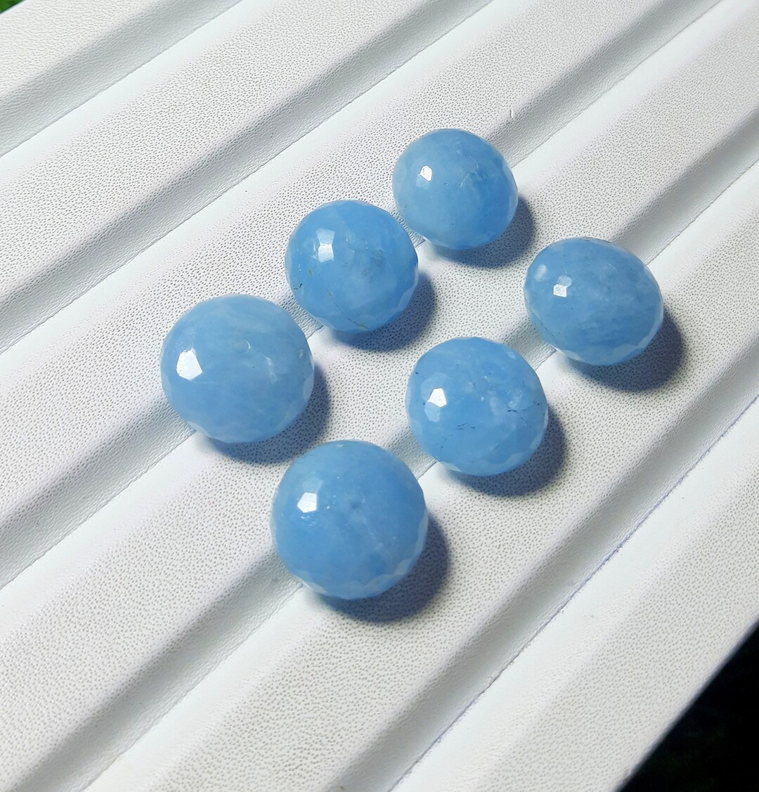 87 Ct. Natural Aquamarine Rondelle Shape Faceted Loose - Etsy