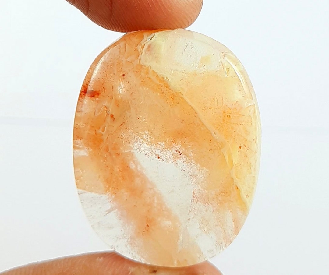 56 Ct. Classic Peach Lodolite Quartz Oval - Etsy