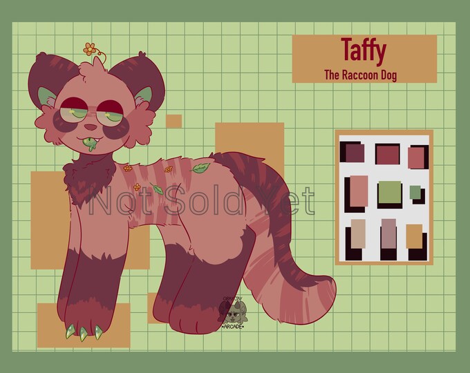 Adoptable Character - Taffy the Raccoon Dog - Etsy