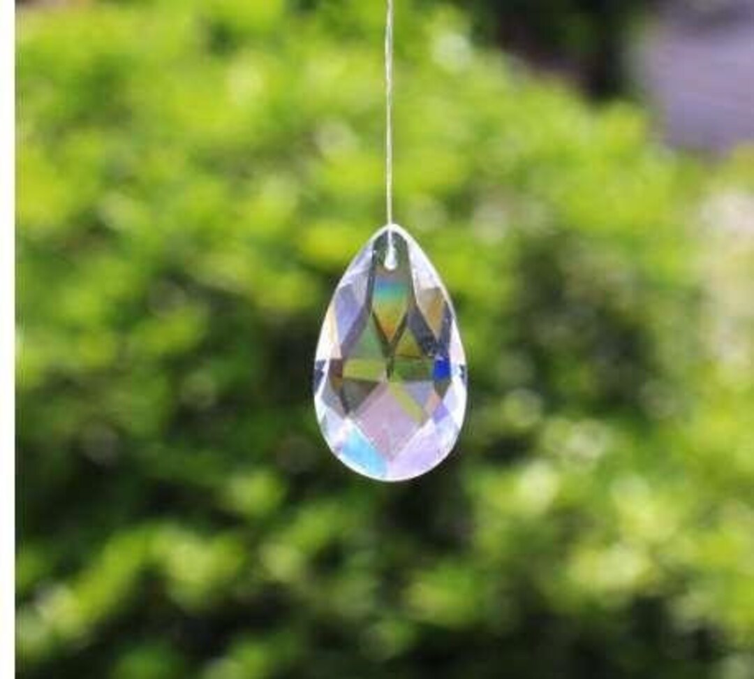 Crystal Faceted Drop/tear Prism 3 Cm - Etsy