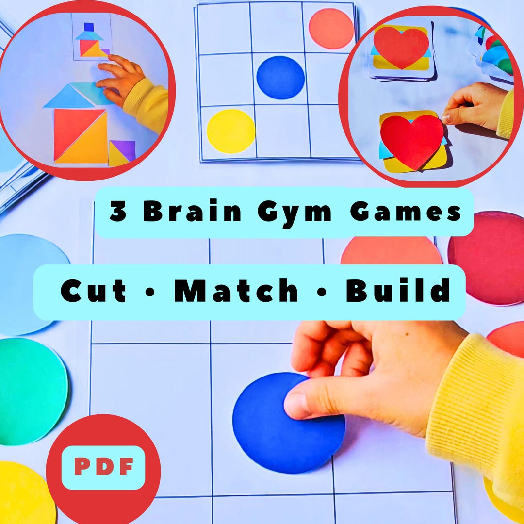 Brain Gym Activity for Kids | Cut and Assemble Shapes | Fine Motor ...