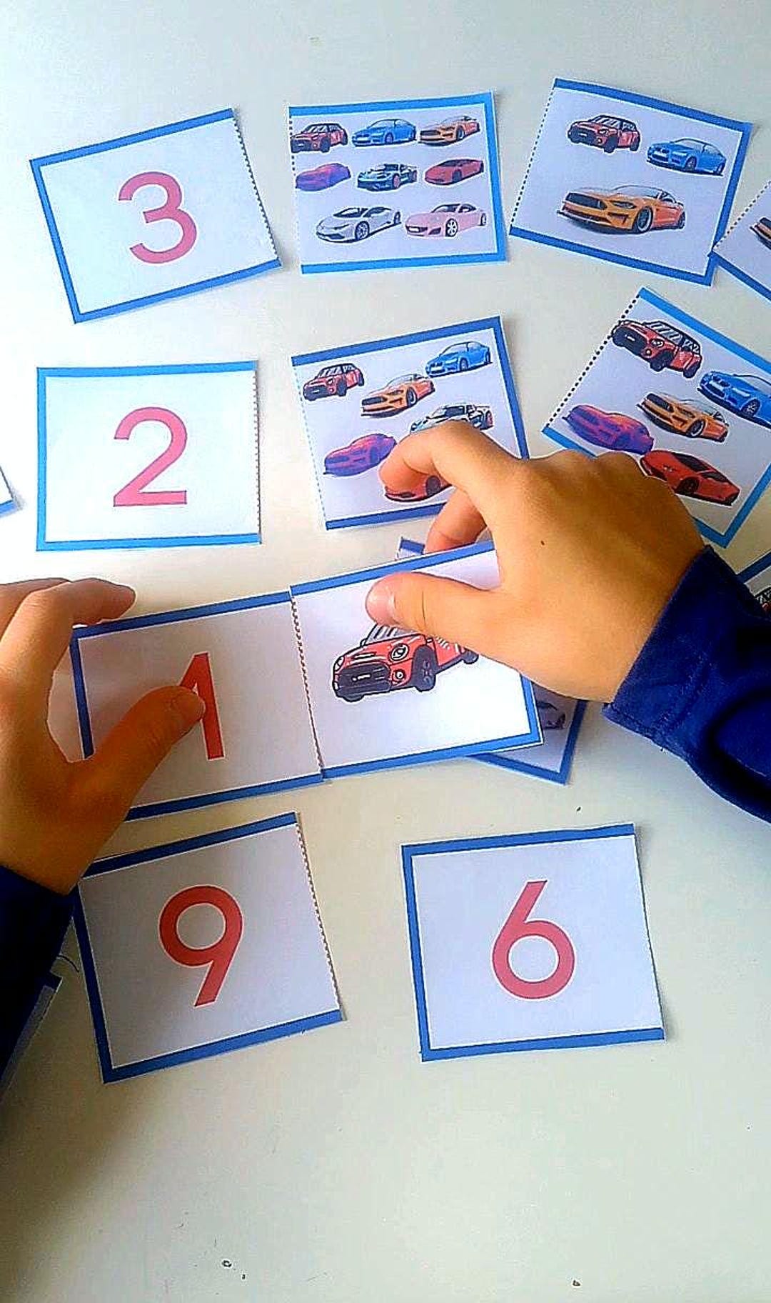 Counting Car 1-9 Matching Numbers, Counting Car, Toddler Activity ...