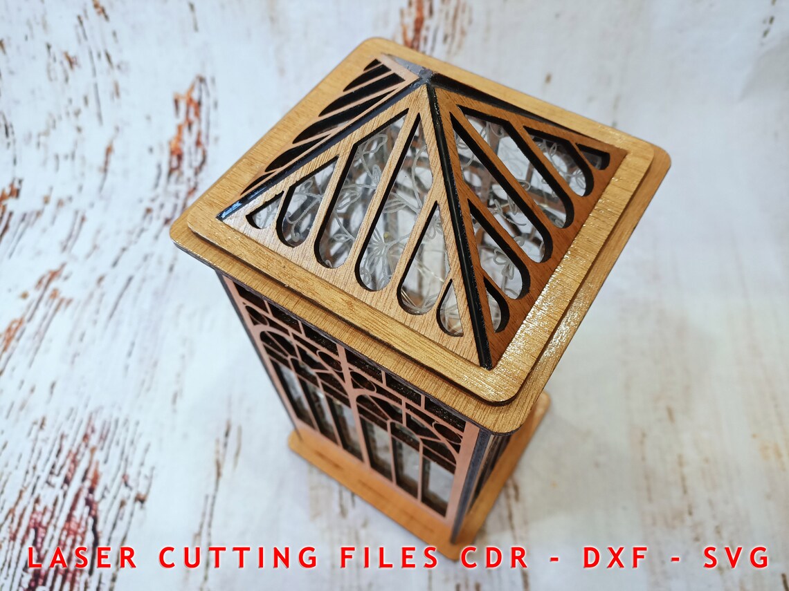 Lantern - Laser Cut Files DXF, CDR & SVG - Etsy