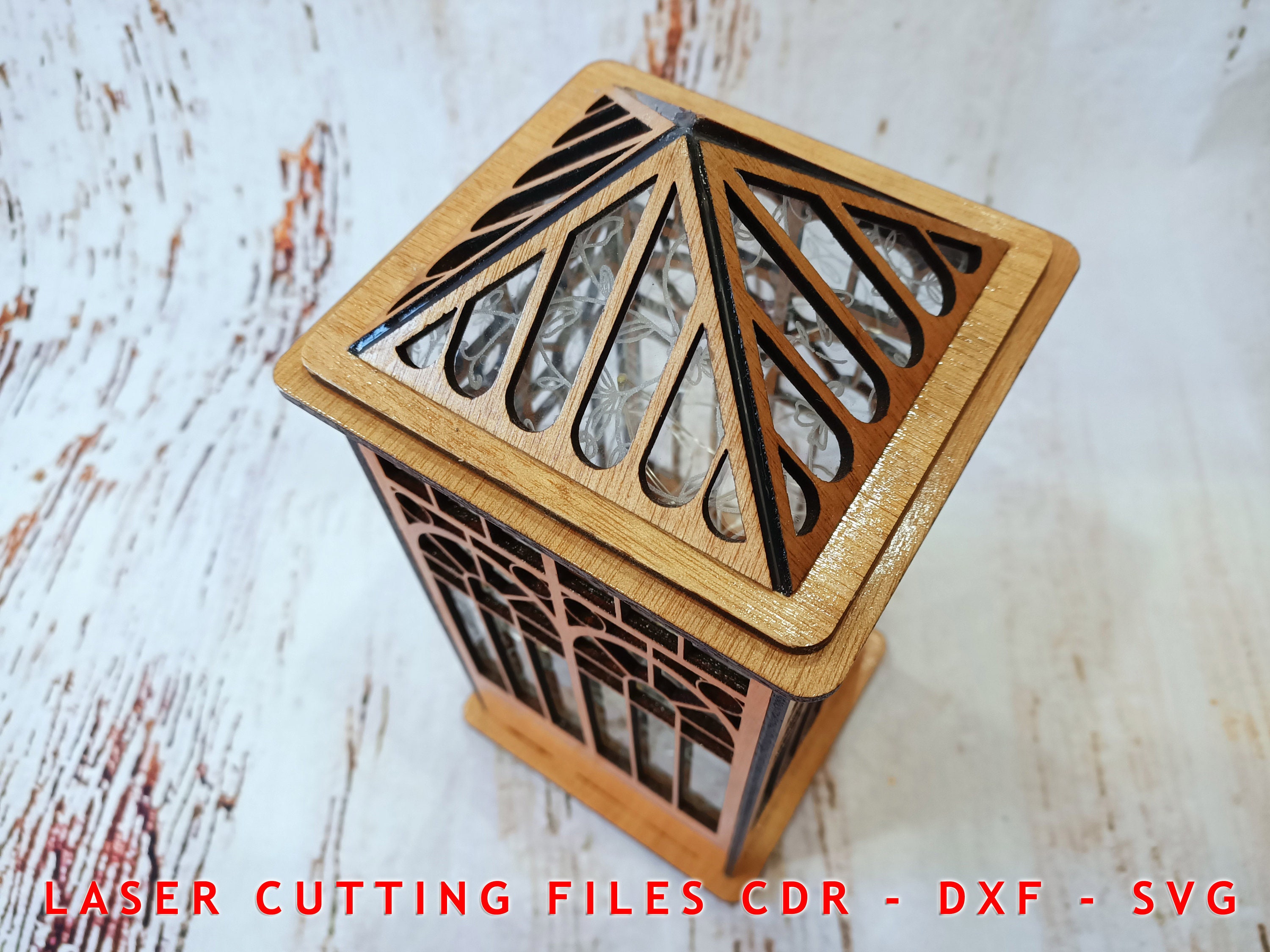 Lantern - Laser Cut Files DXF, CDR & SVG - Etsy
