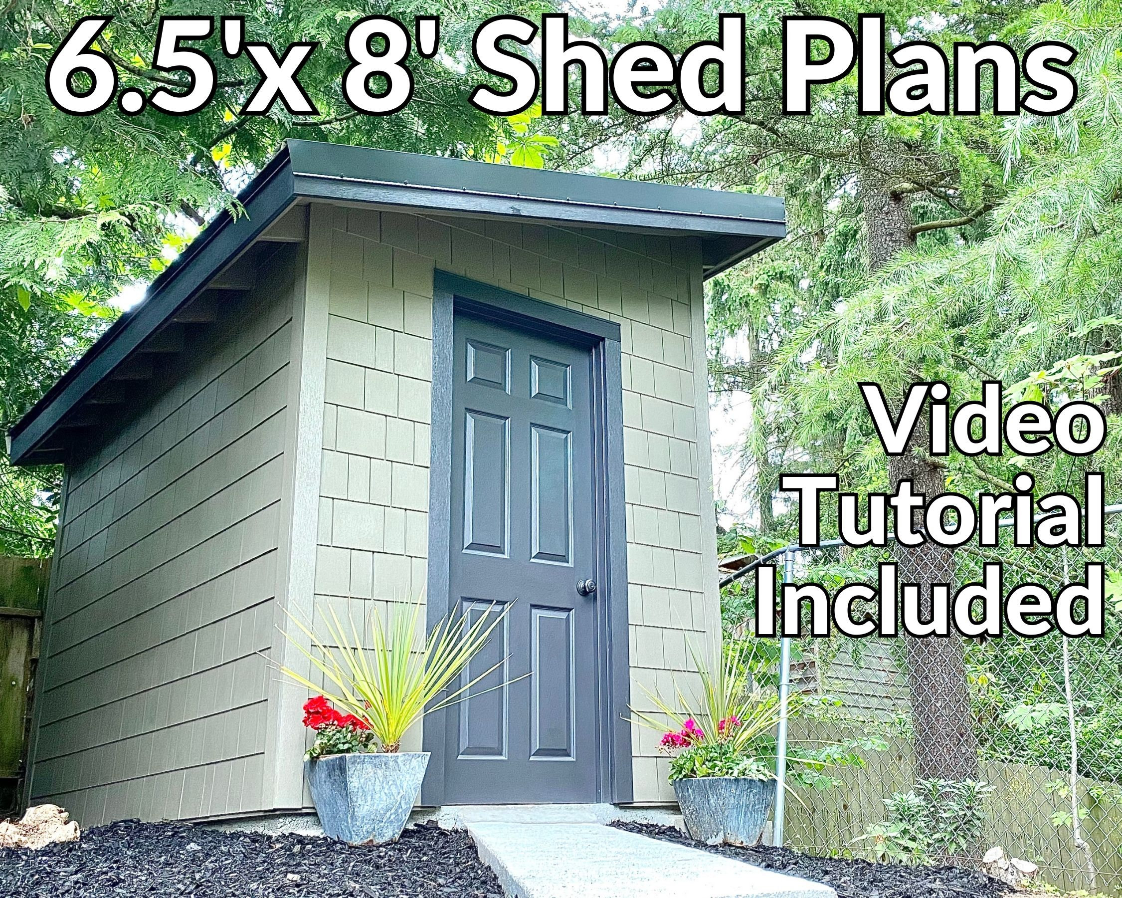 Lean-to Shed Plans // 6.5x8 PDF Shop Drawings (Instant Download) - Etsy