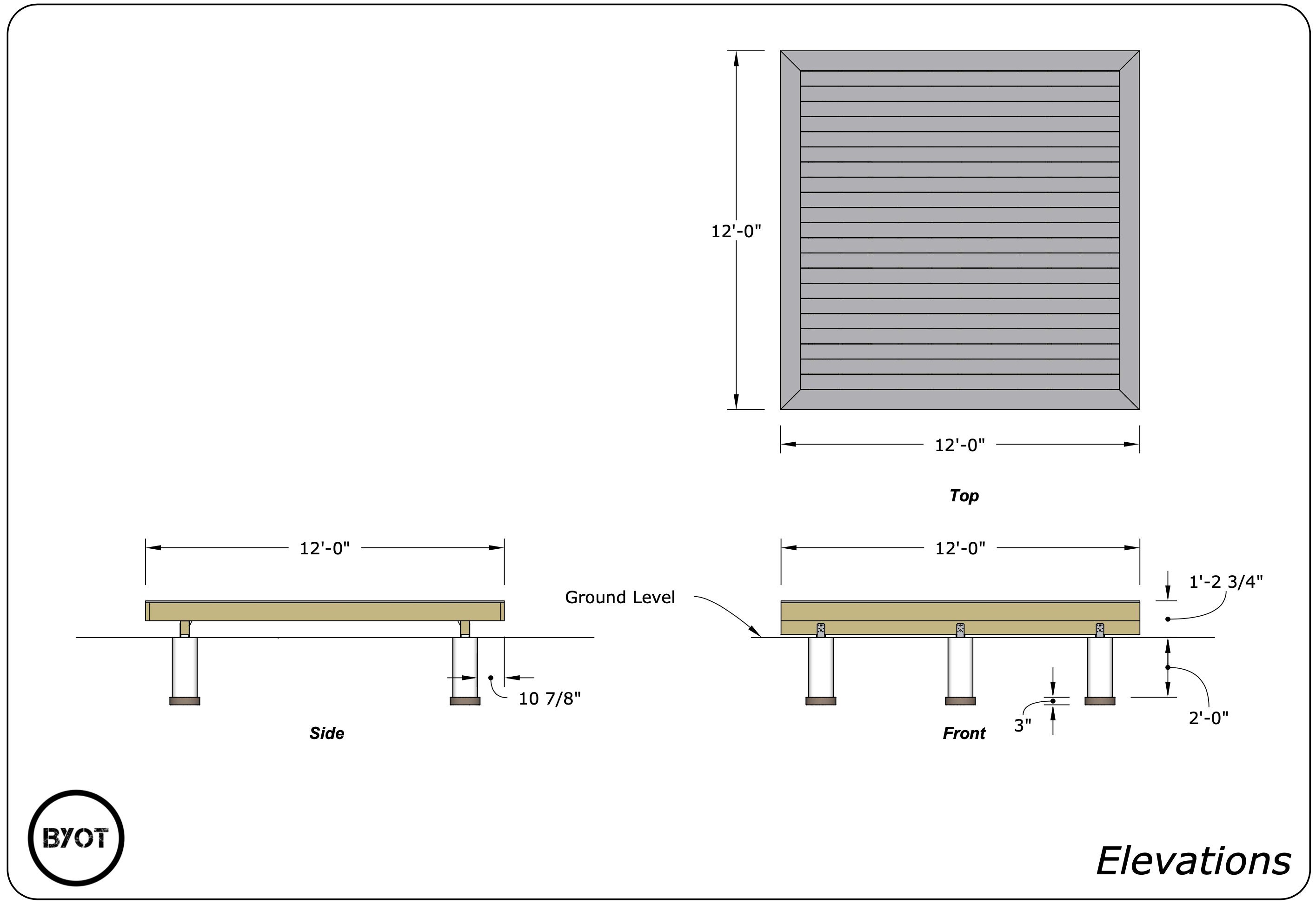 Freestanding Deck Plans With Step by Step Video Tutorial - Etsy
