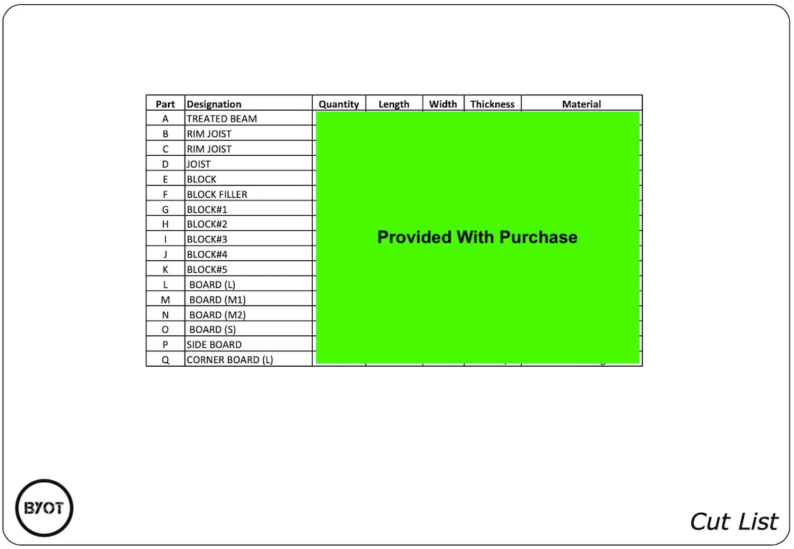 Freestanding Deck Plans With Step by Step Video Tutorial - Etsy