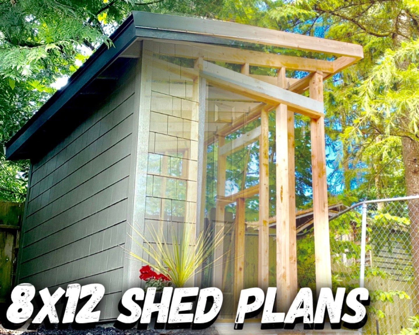 Lean-to Shed Plans // 8x12 PDF Shop Drawings - Etsy