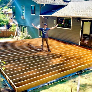 Freestanding Deck Plans With Step by Step Video Tutorial - Etsy